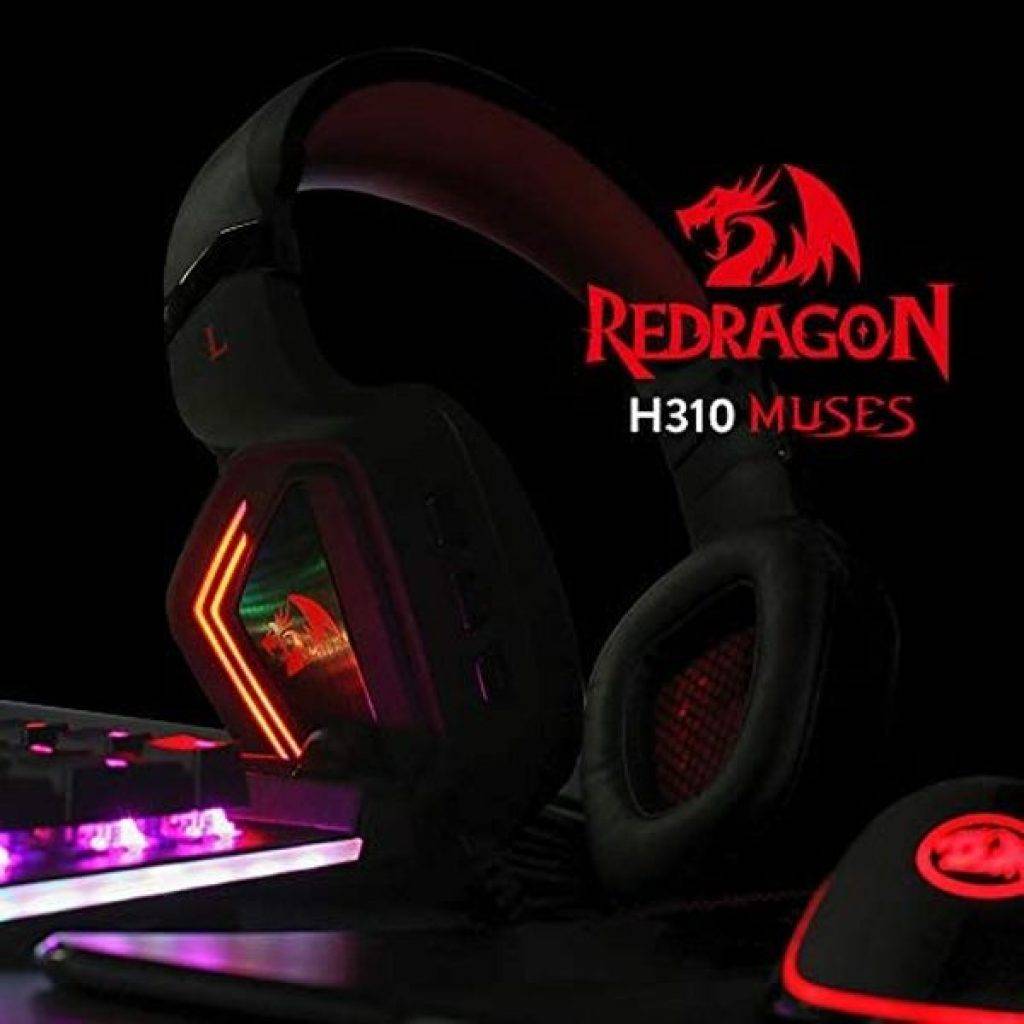 Redragon, H310, MUSES, Wired Gaming, Headset, 7.1 Surround-Sound Pro ...